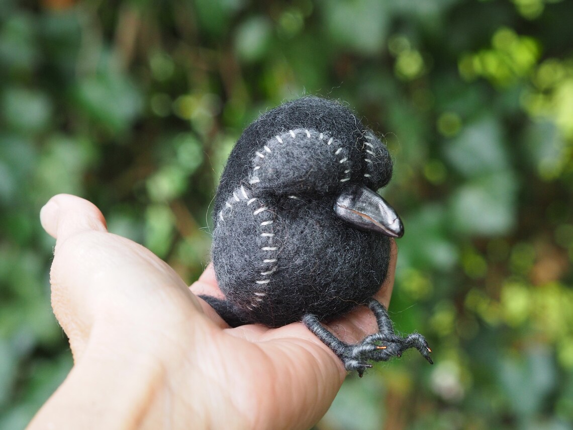 Felt Raven Art Raven Totem Animal Raven Bird Raven Gifts | Etsy