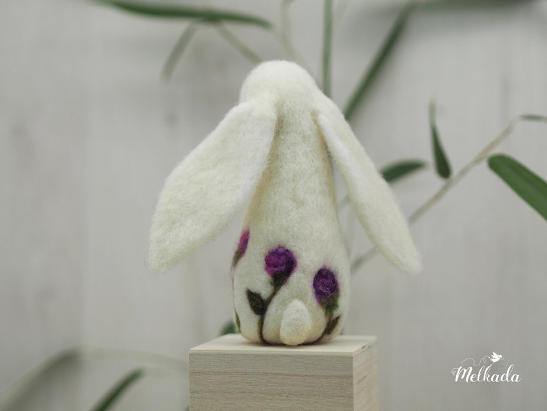 Needle Felted Rabbit Romantic Decor Felt Bunny Rabbit Art | Etsy
