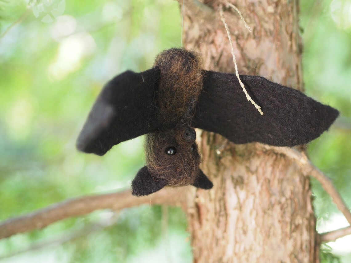 Needle Felted Realistic Bat Cute Baby Bat Halloween Bat - Etsy