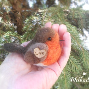 Robins Appear When, Robin Tree Ornament, Christmas Tree Decor, Felt ...