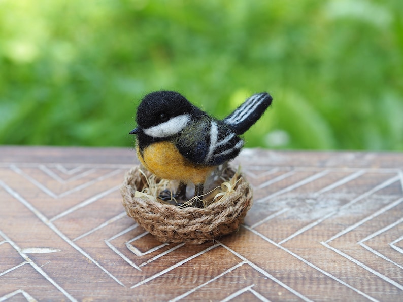 Needle Felted Miniature Realistic Chickadee Felted Bird - Etsy