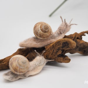 Needle Felted Snail Decoration, Snail Sculpture, Snail Ornament, Snail ...