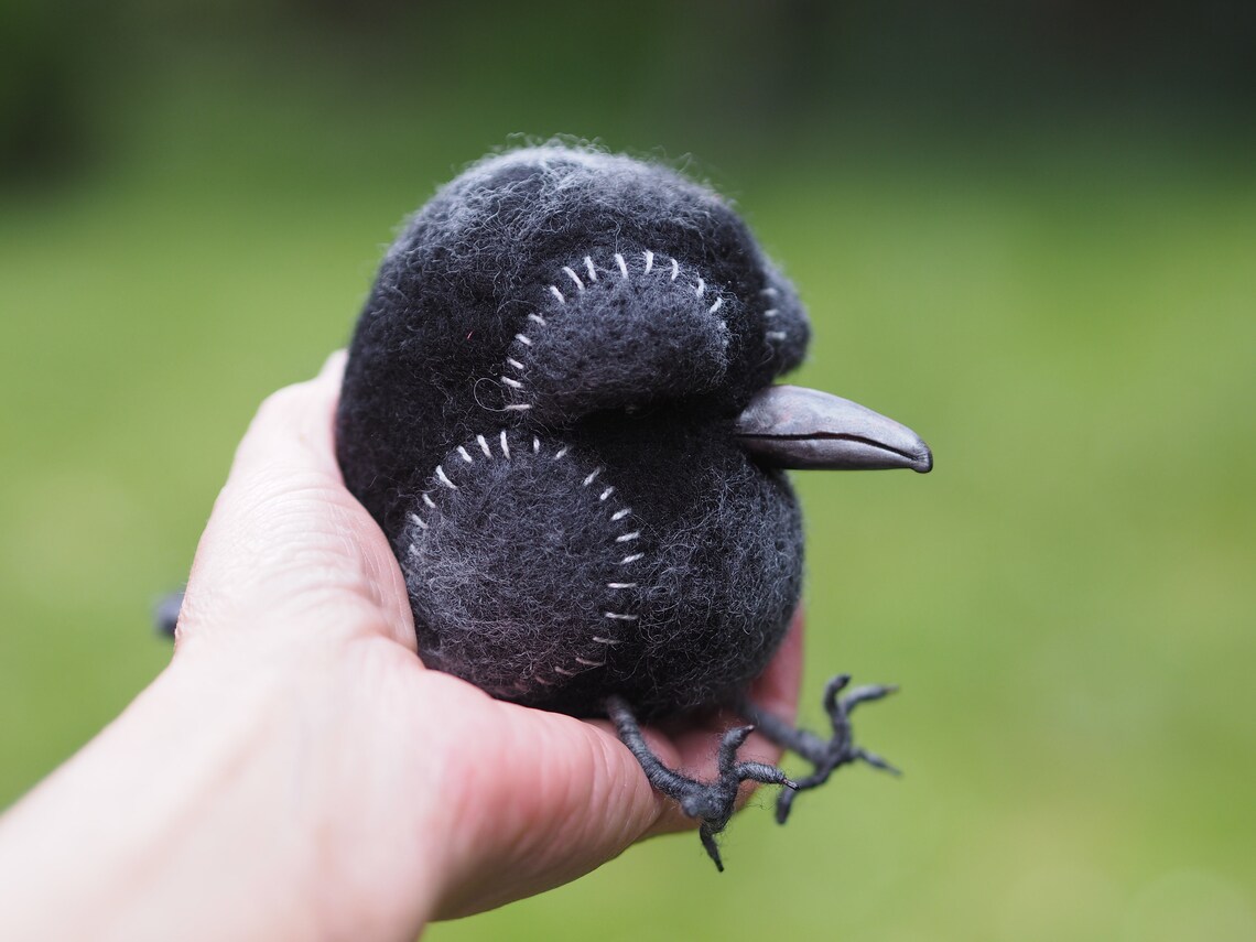 Felt Raven Art Raven Totem Animal Raven Bird Raven Gifts - Etsy