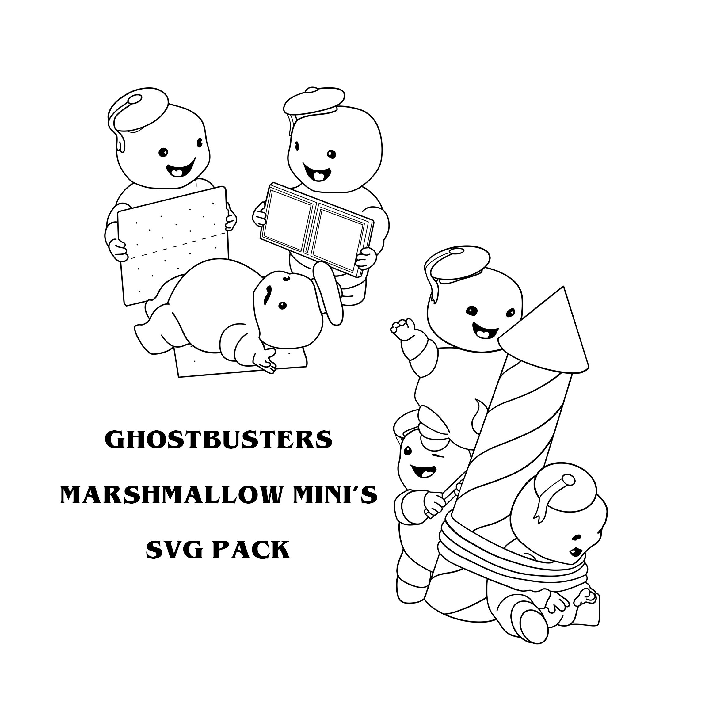 Ghostbusters Stay Puft Marshmallow Man Coloring Pages Sketch Coloring Page