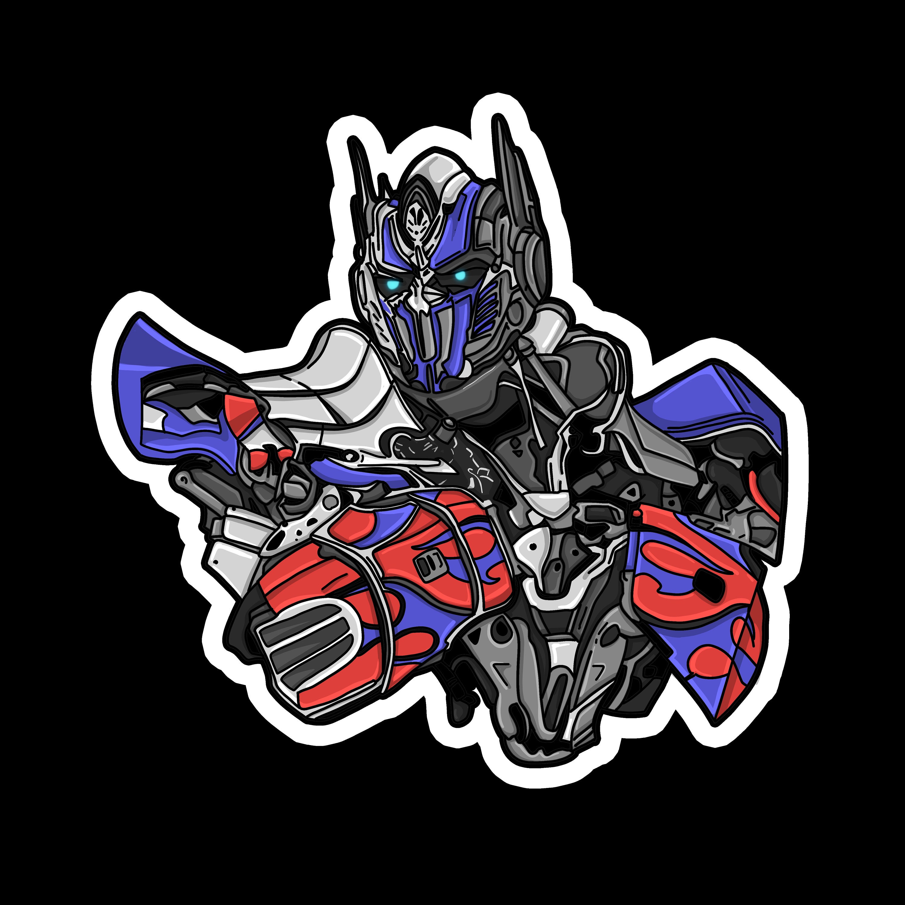 Optimus Prime Transformers Inspired Sticker | Etsy
