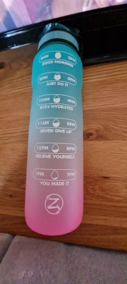 Motivational Water Bottle Tracker, Workout, Yoga, Time Tracker, Work ...