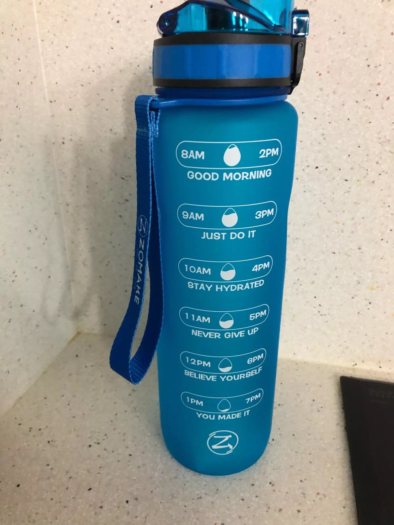 Motivational Water Bottle Tracker, Workout, Yoga, Time Tracker, Work ...