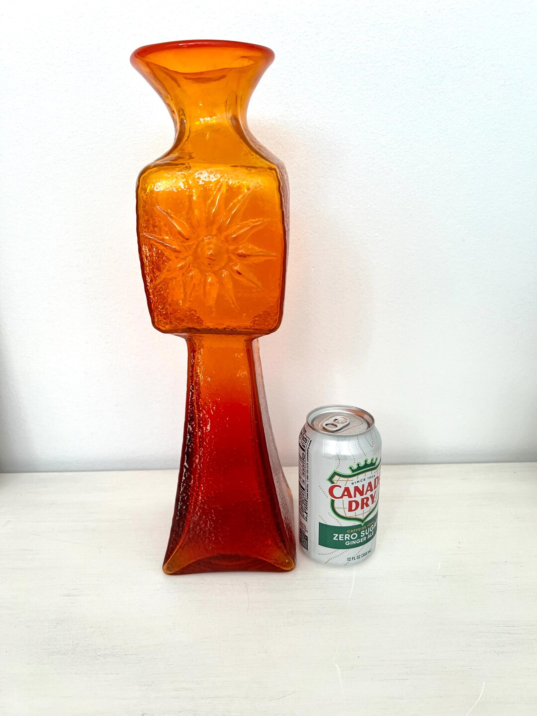 Mid Century Wayne Husted for Indiana Handcraft Tall Sunburst Vase - Etsy