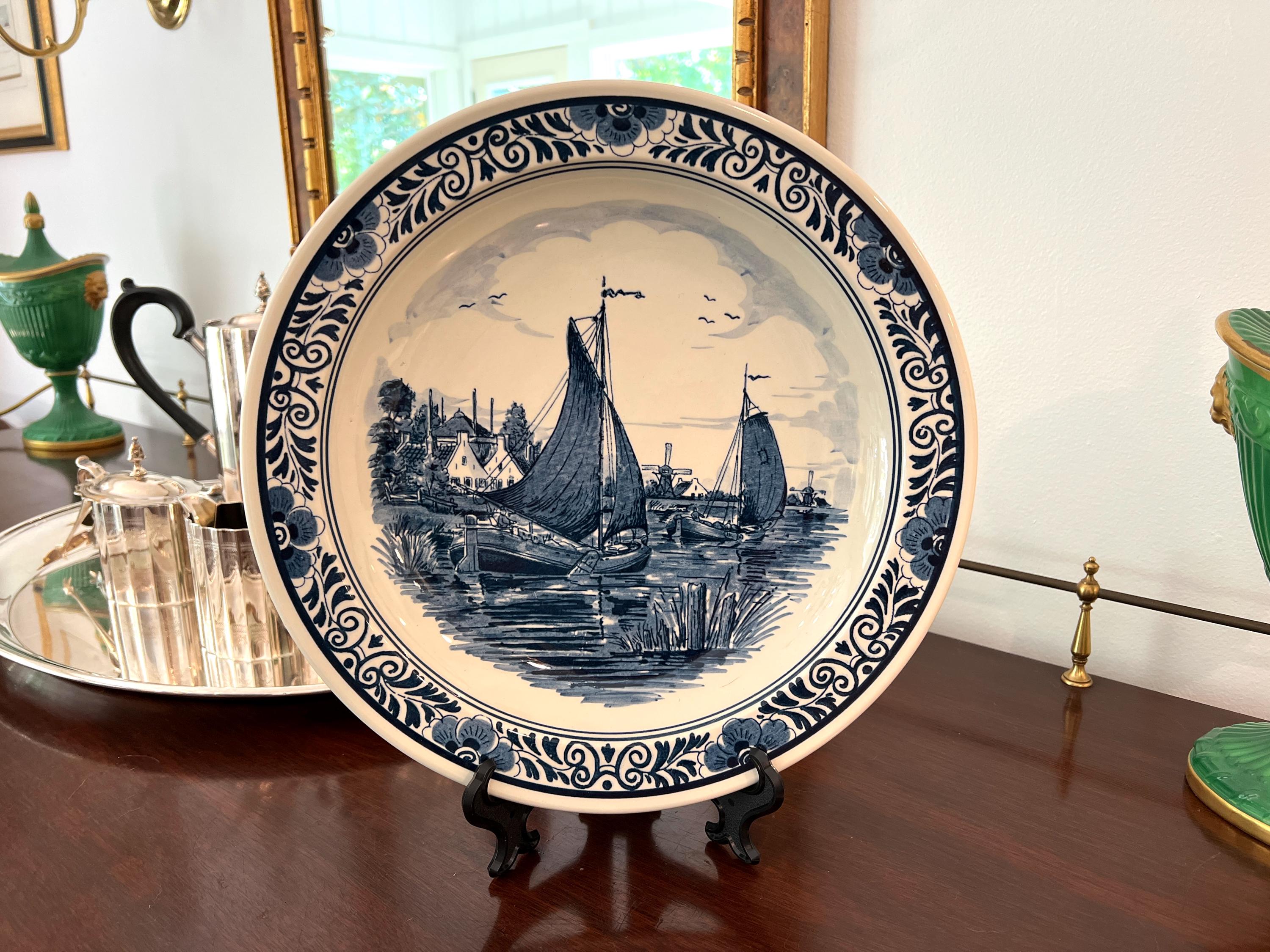Large 12" Blue Delft Delfts Blauw Wall Plate Charger - Etsy