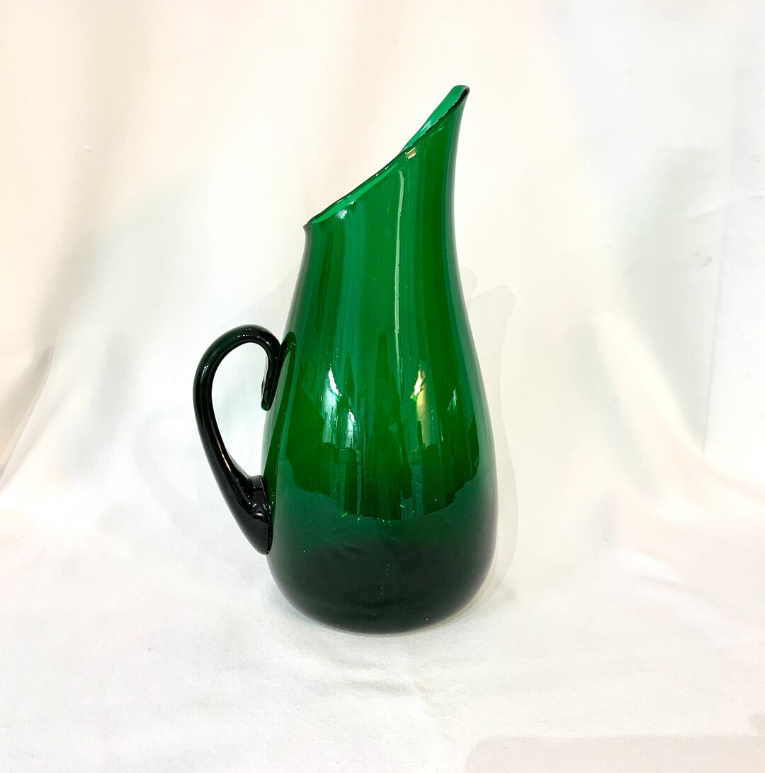 Mid Century Blenko Large Glass Pitcher - Etsy