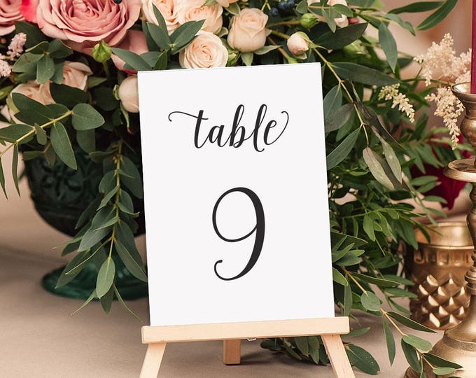 Wedding Table Numbers Table Number Cards Wedding Decor - Etsy