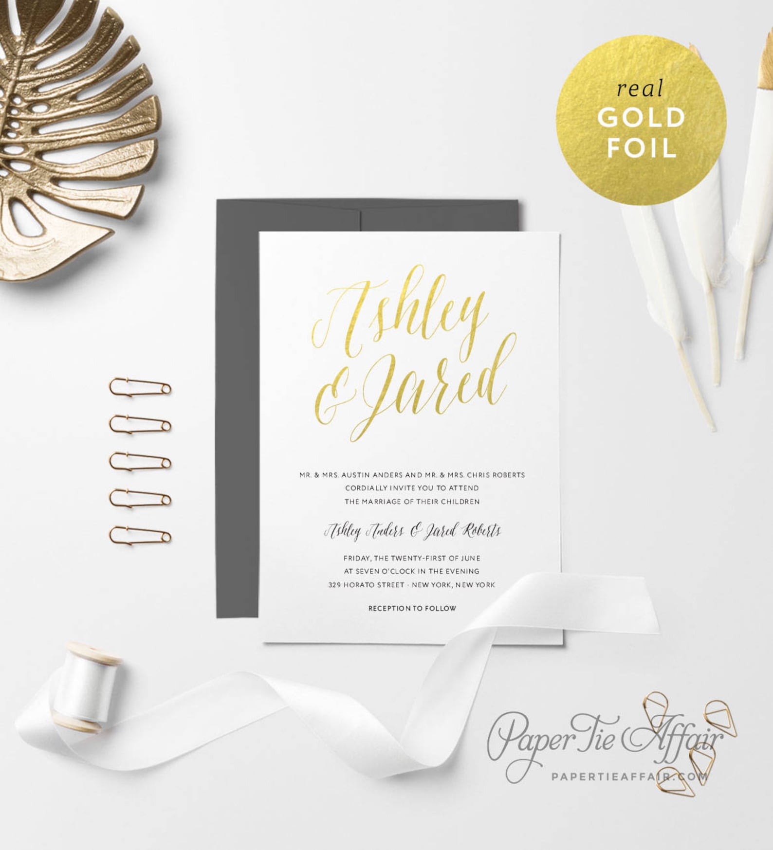 Calligraphy Script Wedding Invitation Wedding Invitation Set | Etsy