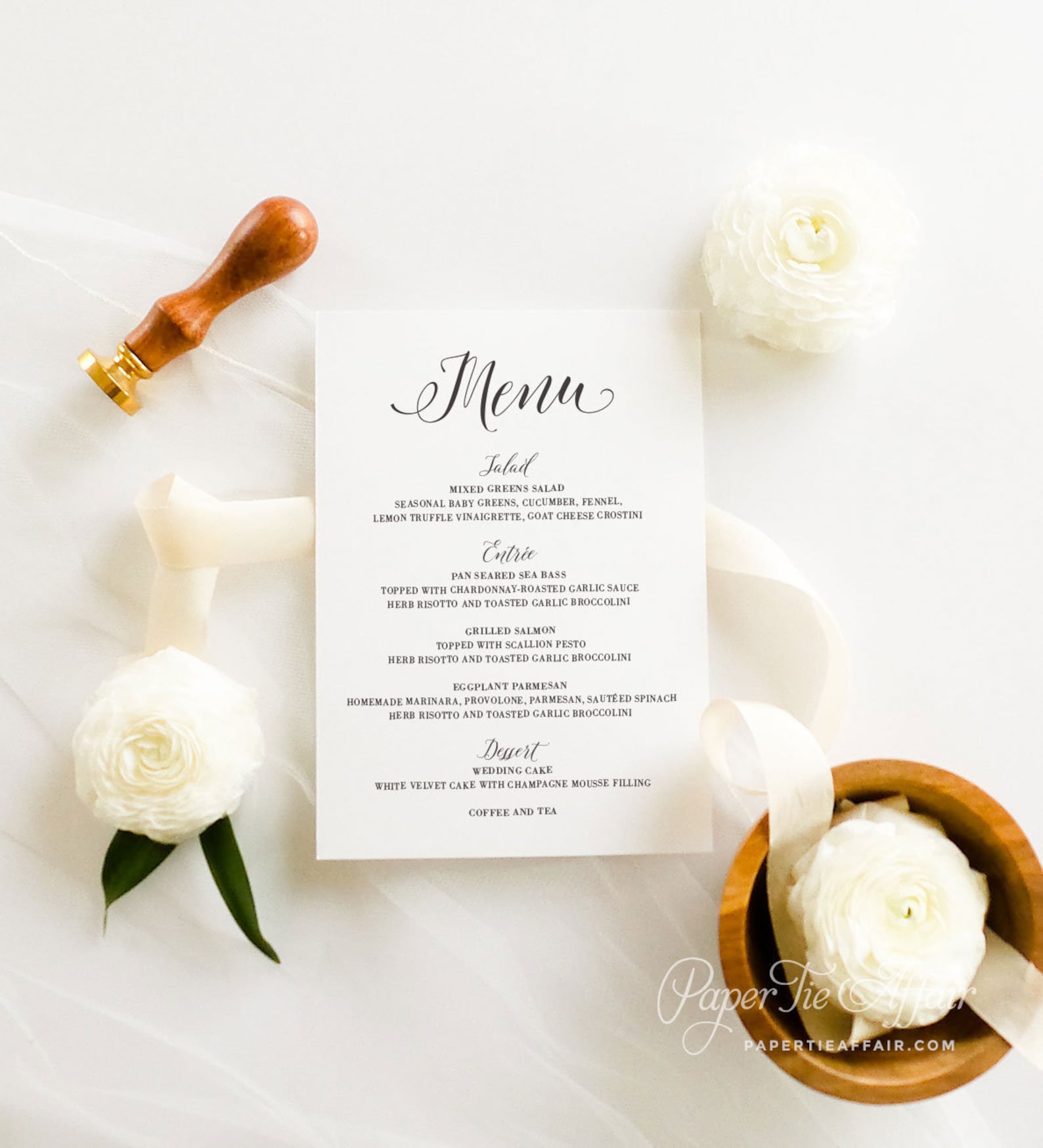 Printed Wedding Menus Menu Cards Wedding Menu | Etsy