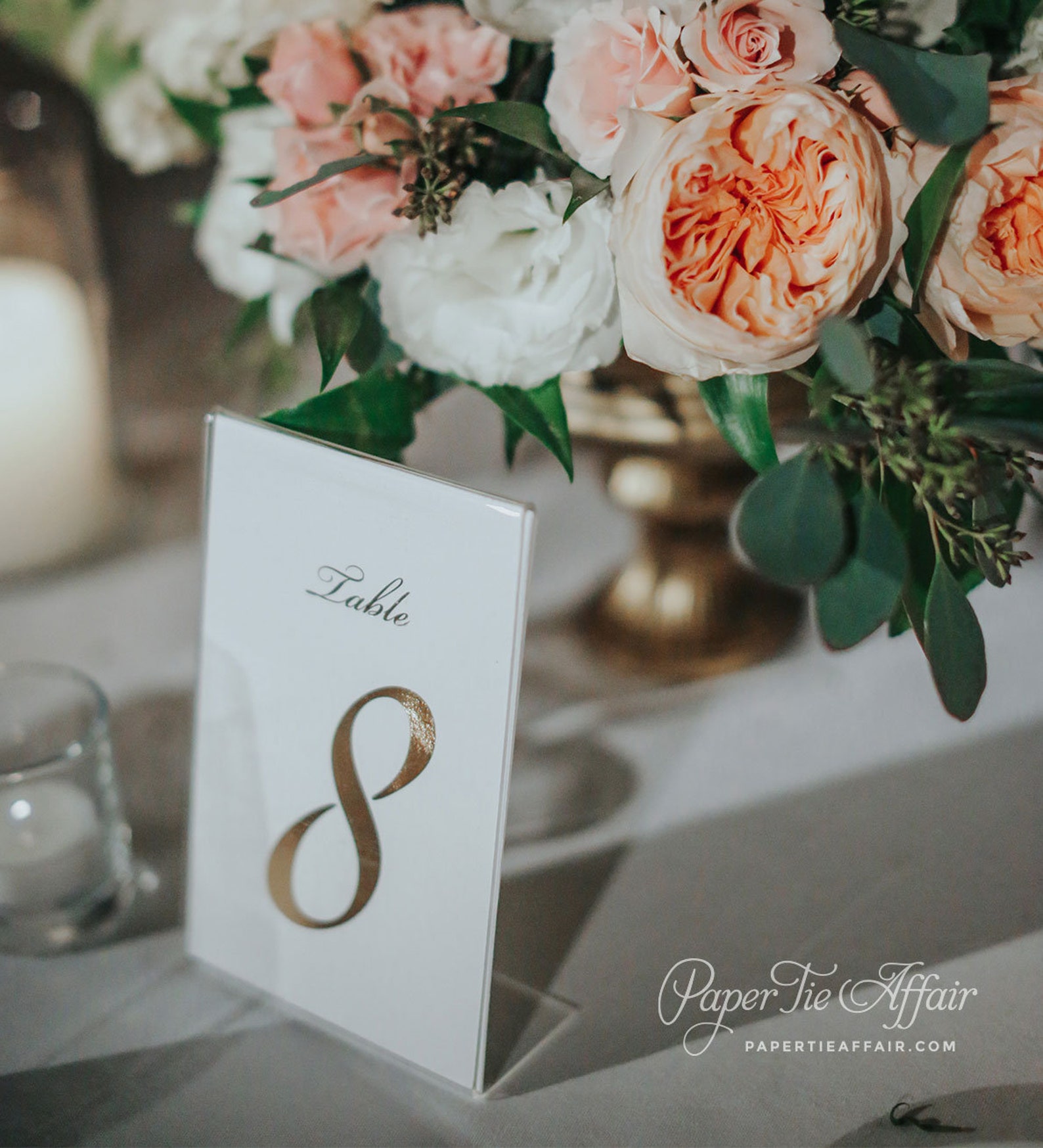 Gold Foil Table Numbers Wedding Table Cards Table Number | Etsy