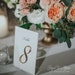 Gold Foil Table Numbers Wedding Table Cards Table Number - Etsy