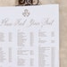 Vintage Script Chart Seating Chart Poster Wedding Seating Chart ...