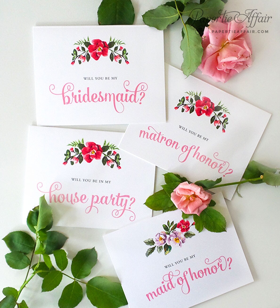 Flower Girl Card Set of Will You Be My Bridesmaid Cards Be | Etsy