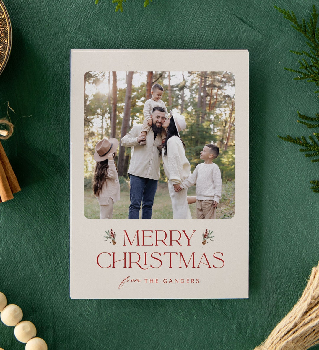 Modern Holiday Cards Christmas Photo Cards Holiday Photo Cards, Double ...