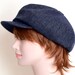 Blue Wool Newsboy Hat, Oversized Cap, Poor Boy Cap for Men and Women ...