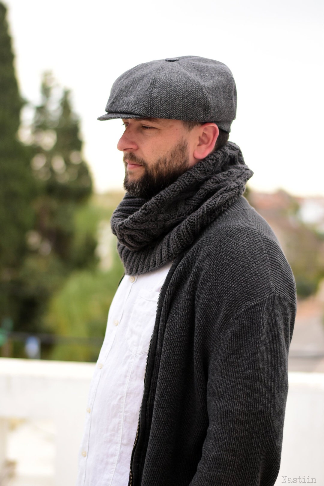 Hand Tailored Herringbone Wool Newsboy Cap, Unisex Baker Boy Hat - Etsy