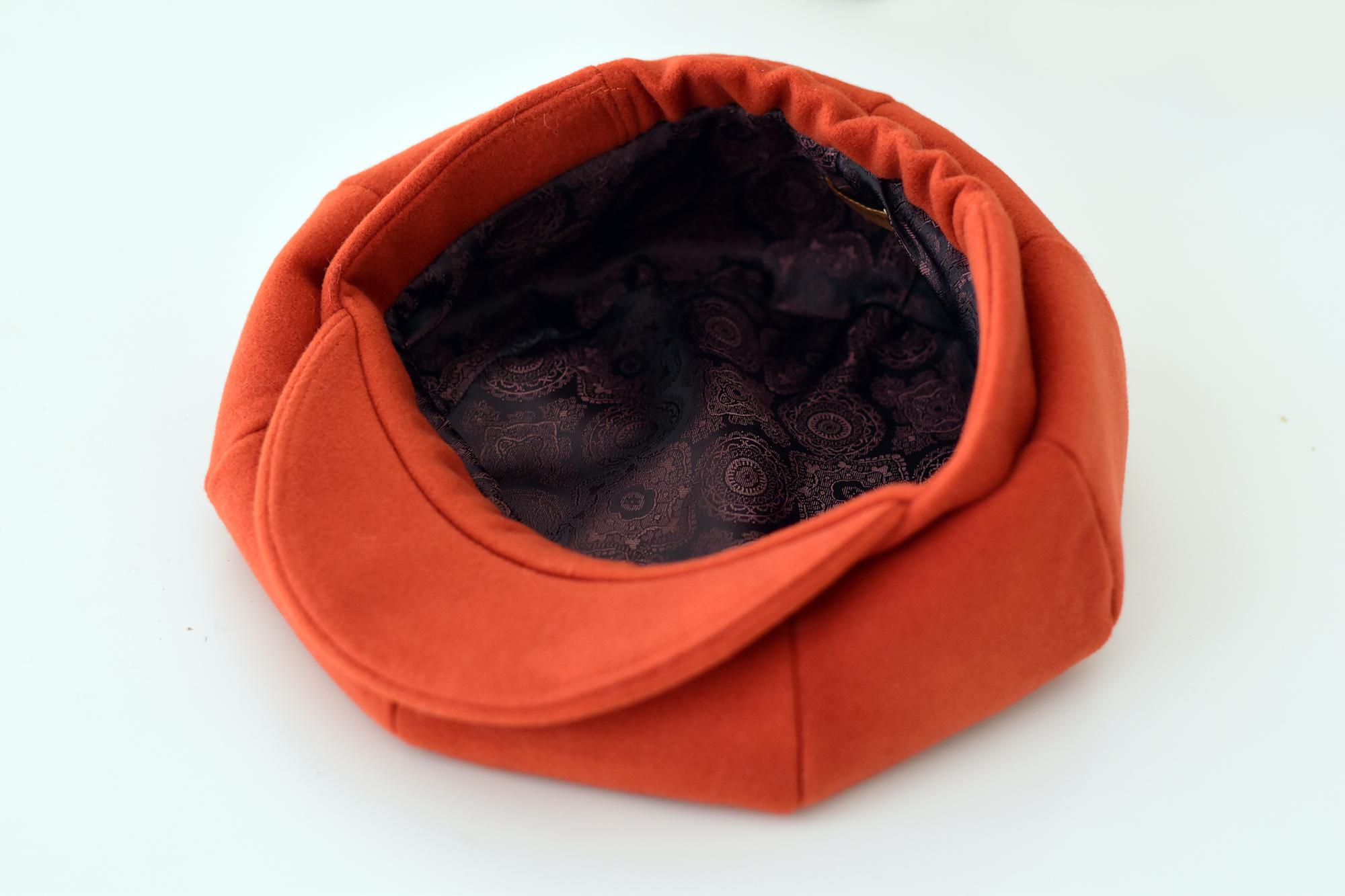 Russet Wool Newsboy Cap, Visor Beret, Handmade Slouch Hat - Etsy