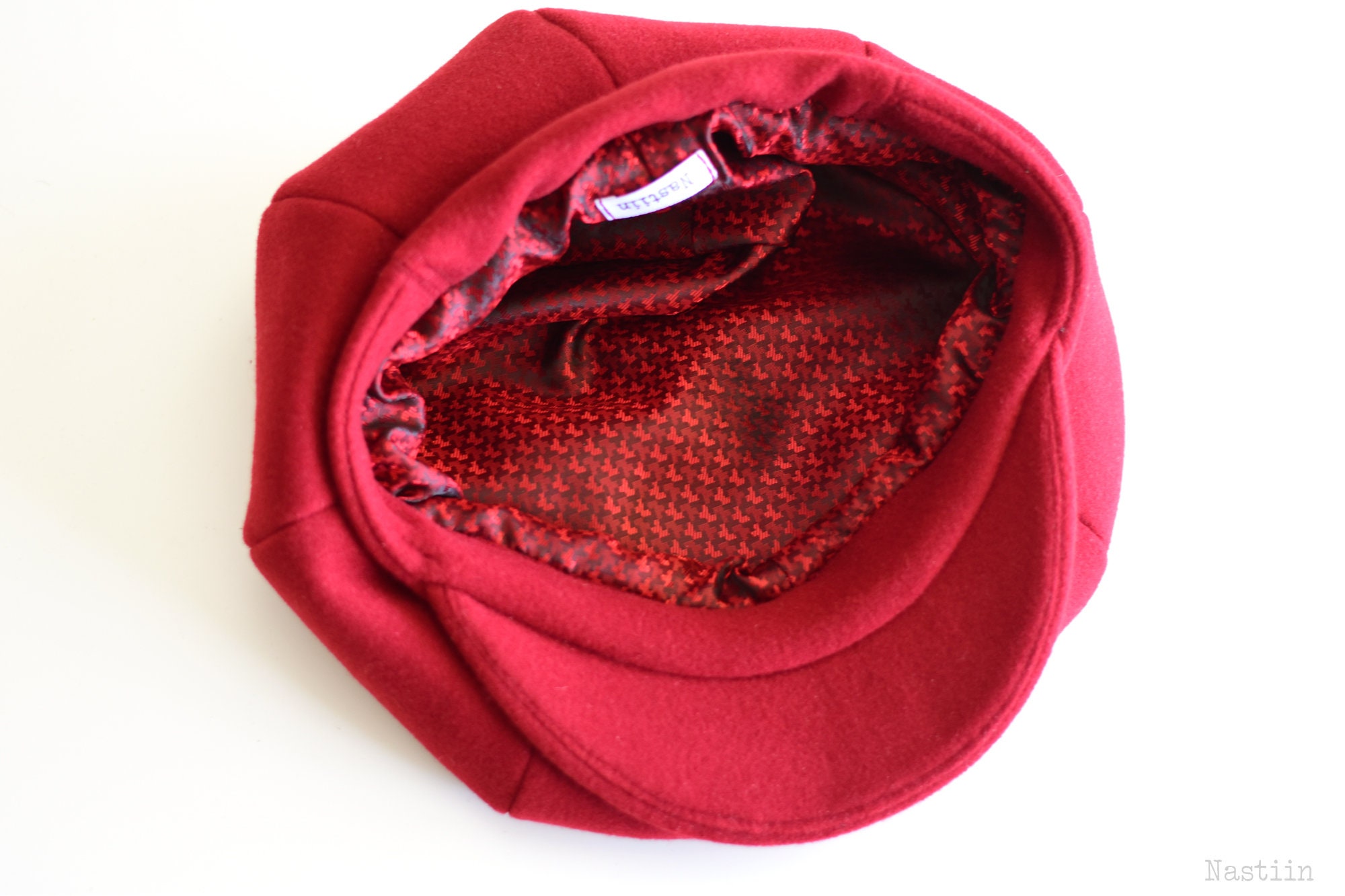 Russet Wool Newsboy Cap, Visor Beret, Handmade Slouch Hat - Etsy