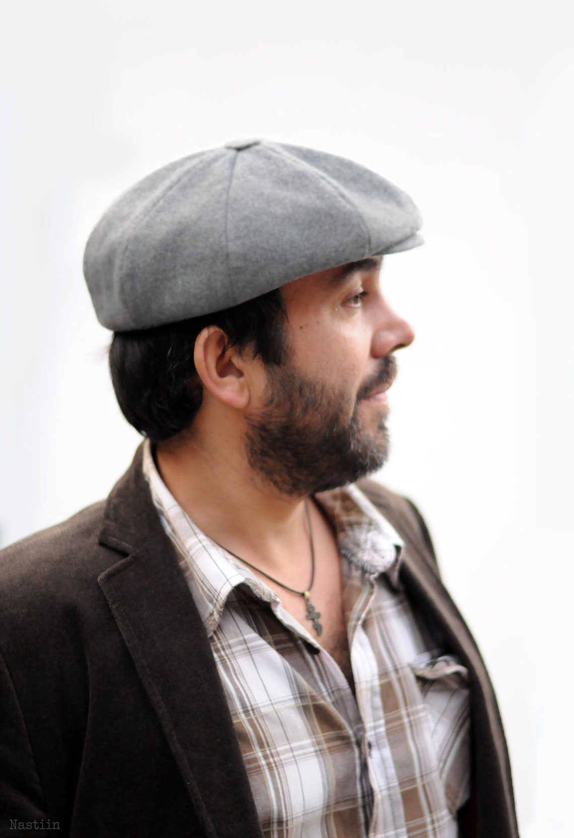 Wool Newsboy Hat in Light Gray Newspaper Boy Cap for Men and - Etsy