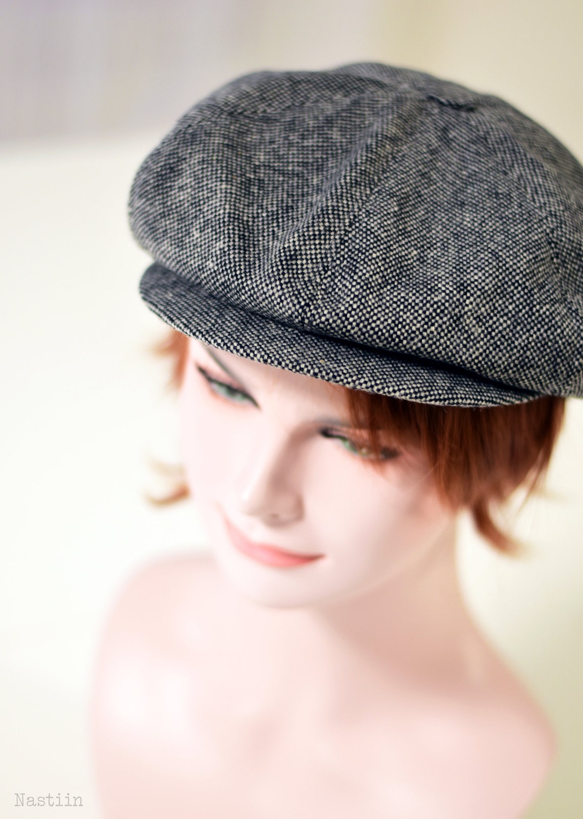 Grey Tweed Newsboy Cap Peaky Blinders Style News Paper Boy - Etsy