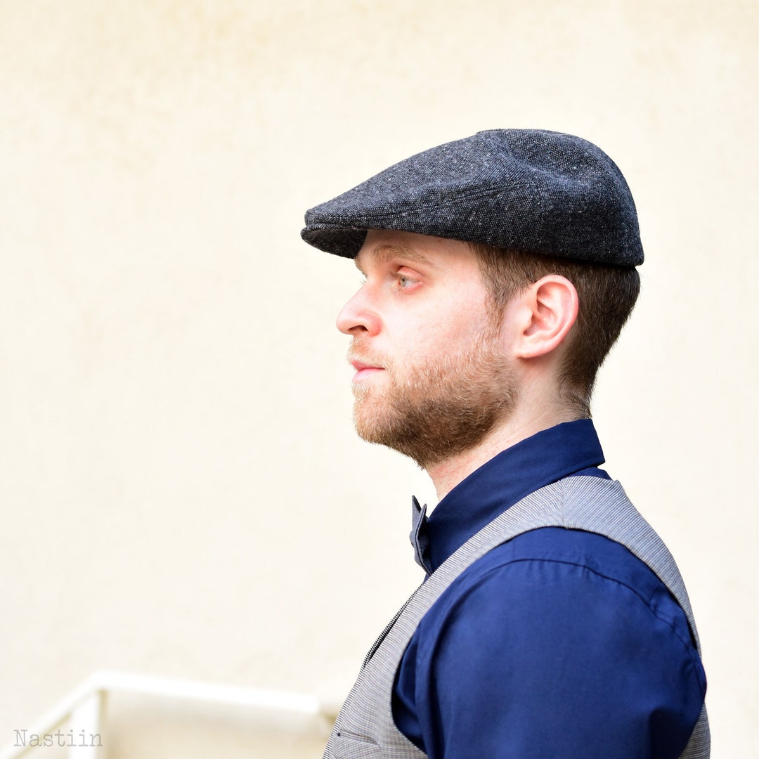 Unisex Ivy Cap in Charcoal Tweed Grey Newsboy Cap for Men - Etsy UK