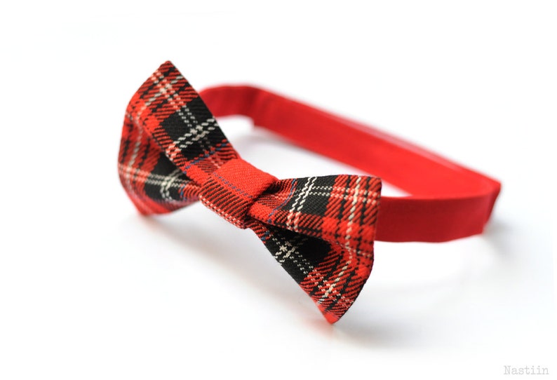 Boys Red Bow Tie Plaid Bow Tie Baby Boy Bow Tie Infant Bow Tie | Etsy