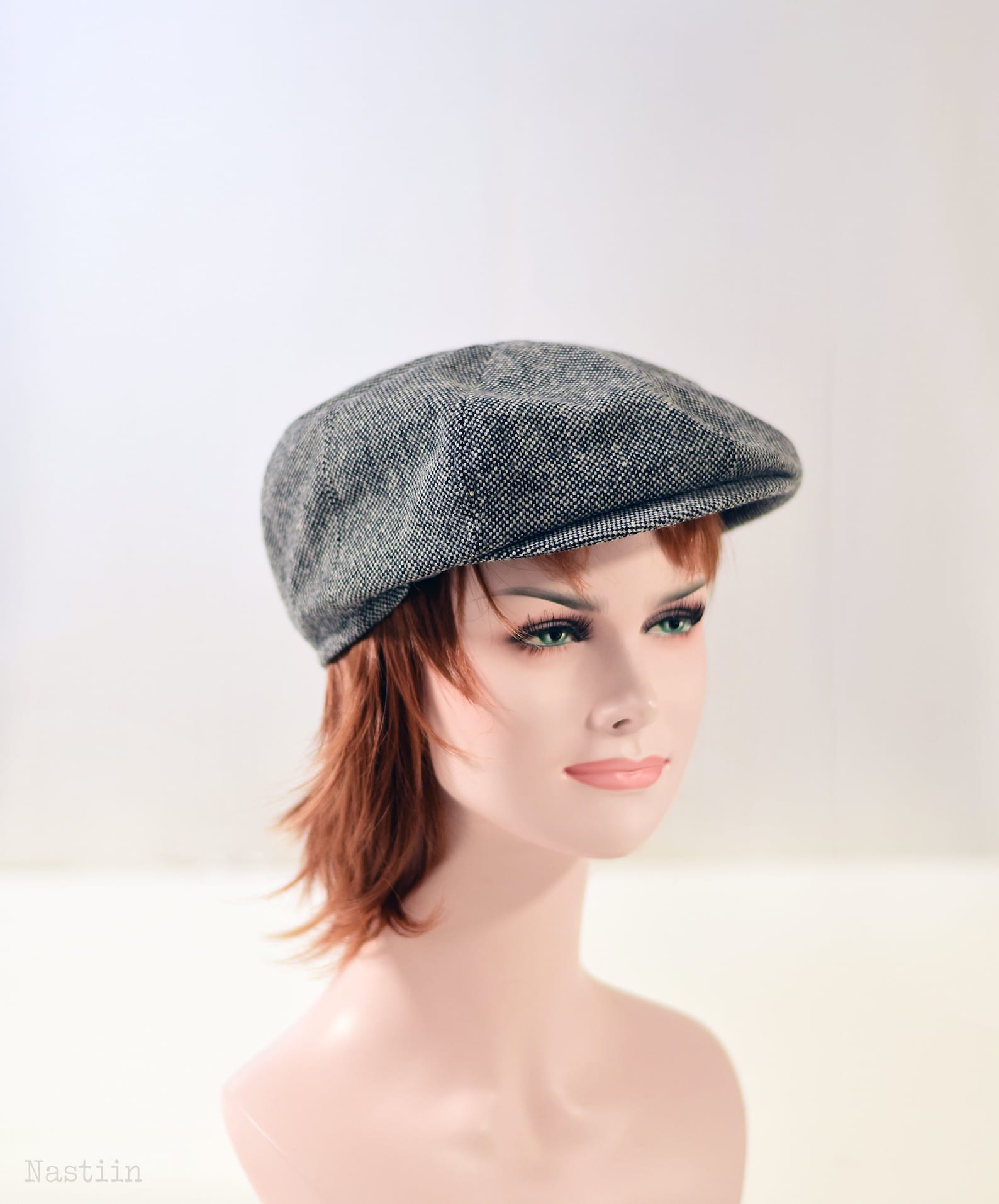 Gray Tweed Newsboy Hat Unisex Paper Boy Cap for Women and Men - Etsy