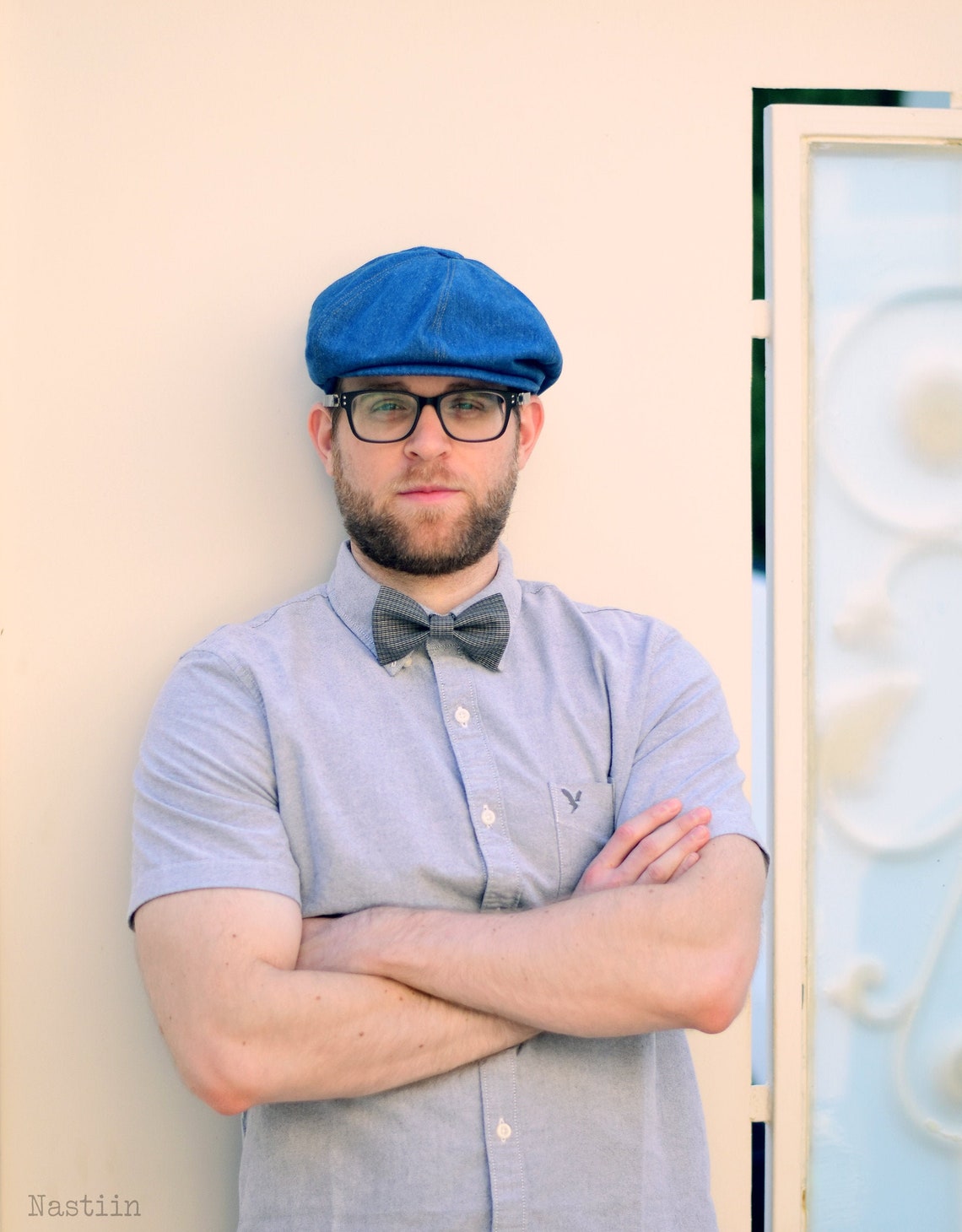 Summer Newsboy Cap in Blue Denim Blue Jeans Newsboy Hat - Etsy