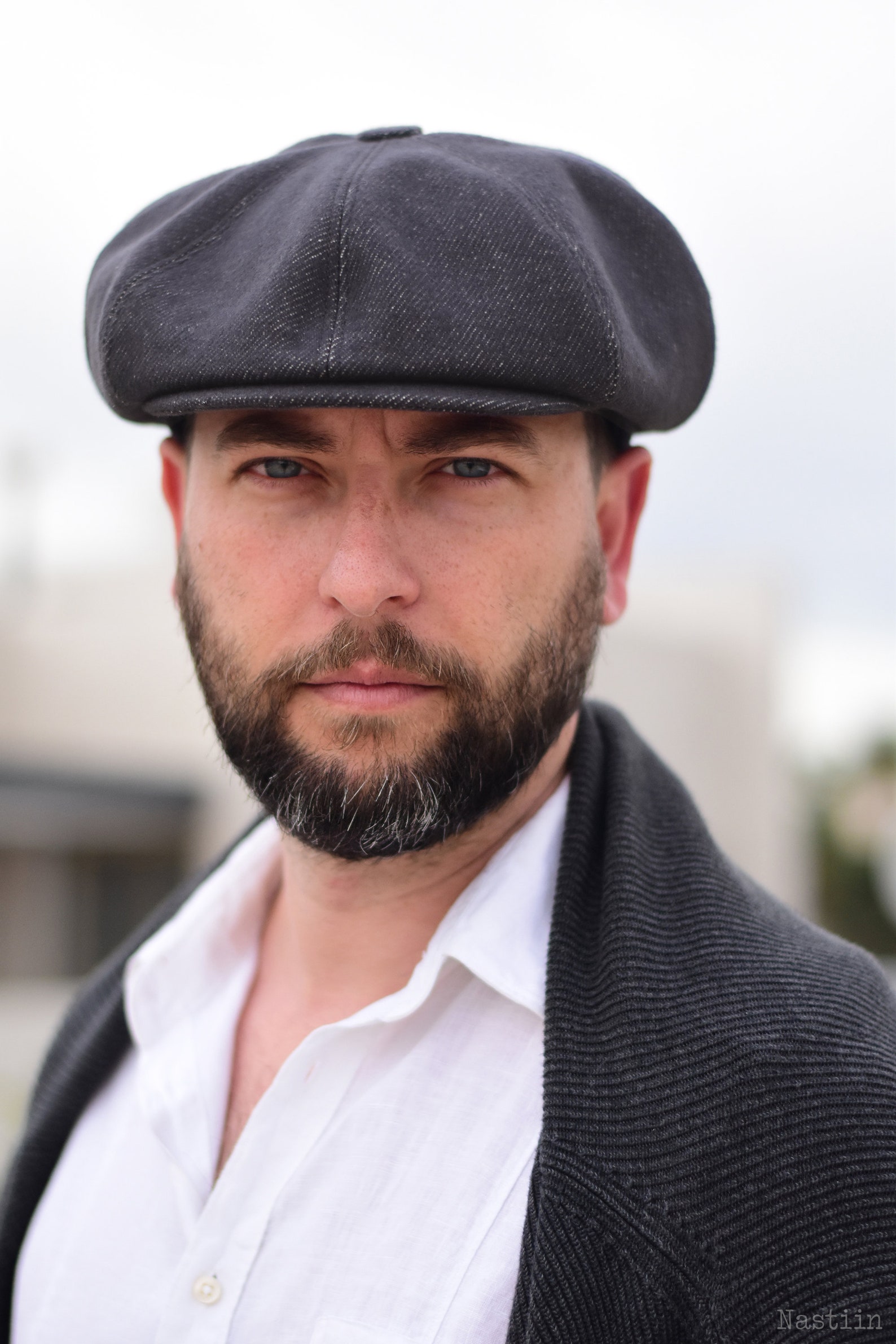 Charcoal Newsboy Hat Mens Newsboy Cap Peaky Blinders Hat - Etsy