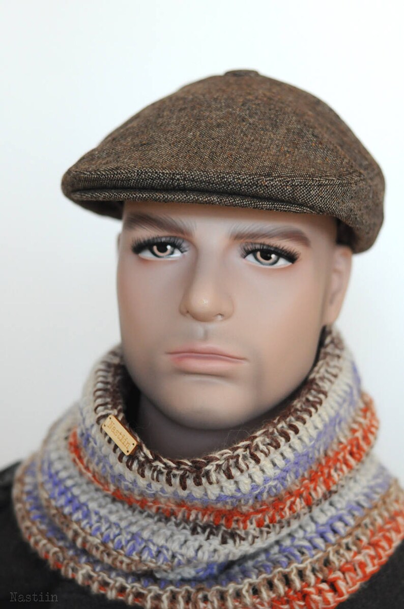 Unisex Newsboy Hat in Brown Tweed Tan Flat Cap for Women and - Etsy
