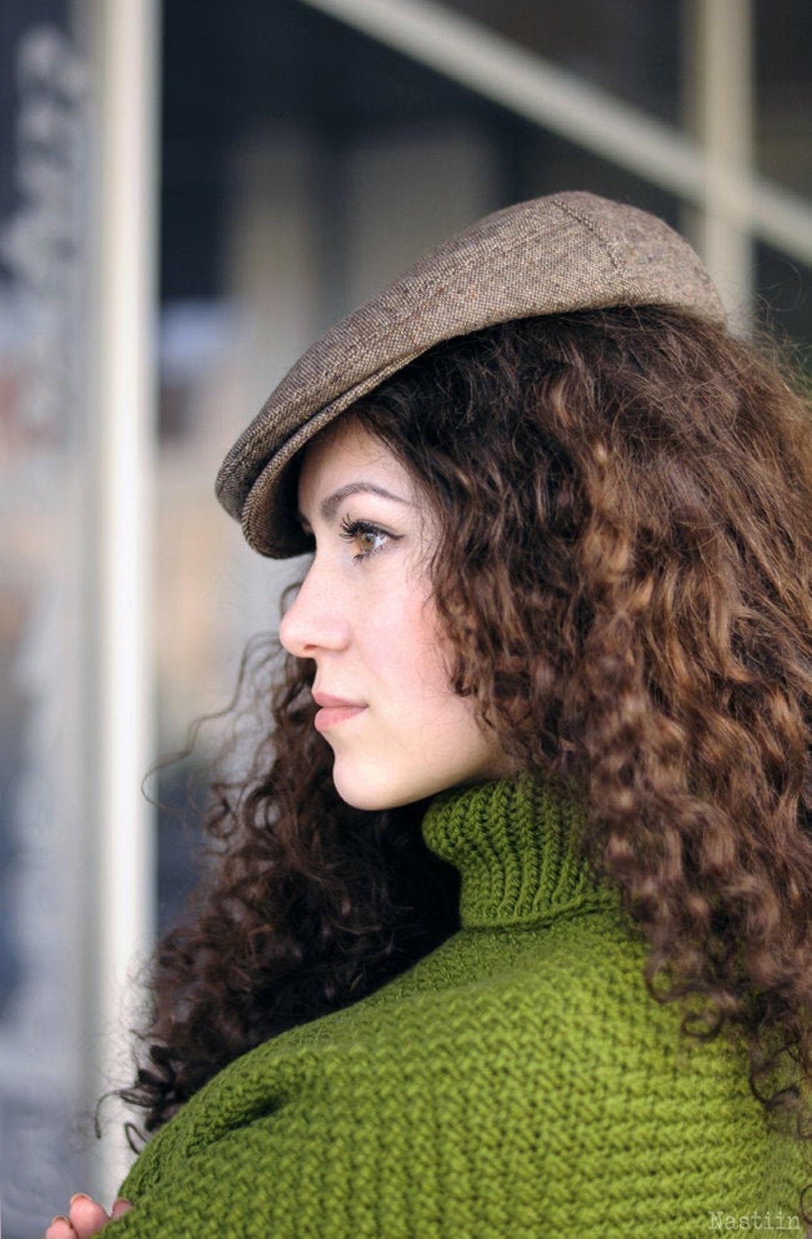 Unisex Newsboy Hat in Brown Tweed Tan Flat Cap for Women and - Etsy