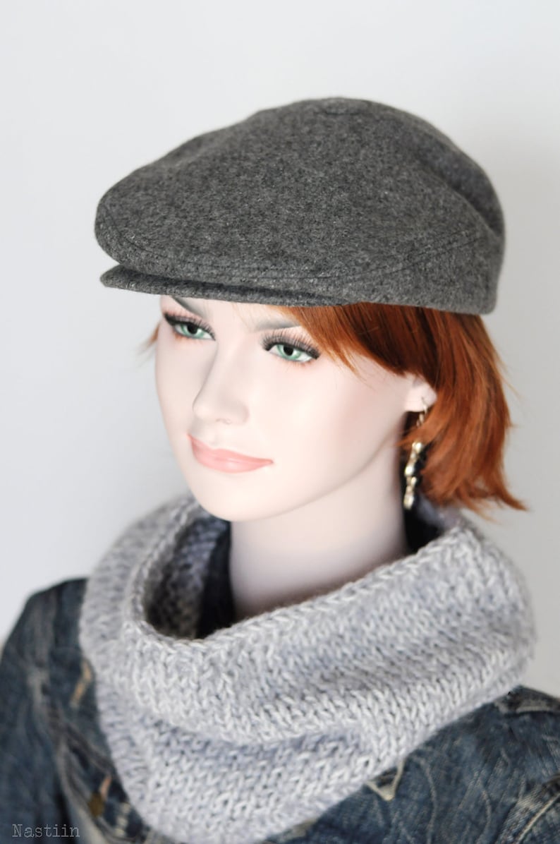 Wool Newsboy Hat Gray Newsboy Cap Driver Cap Mens Newsboy Hat | Etsy