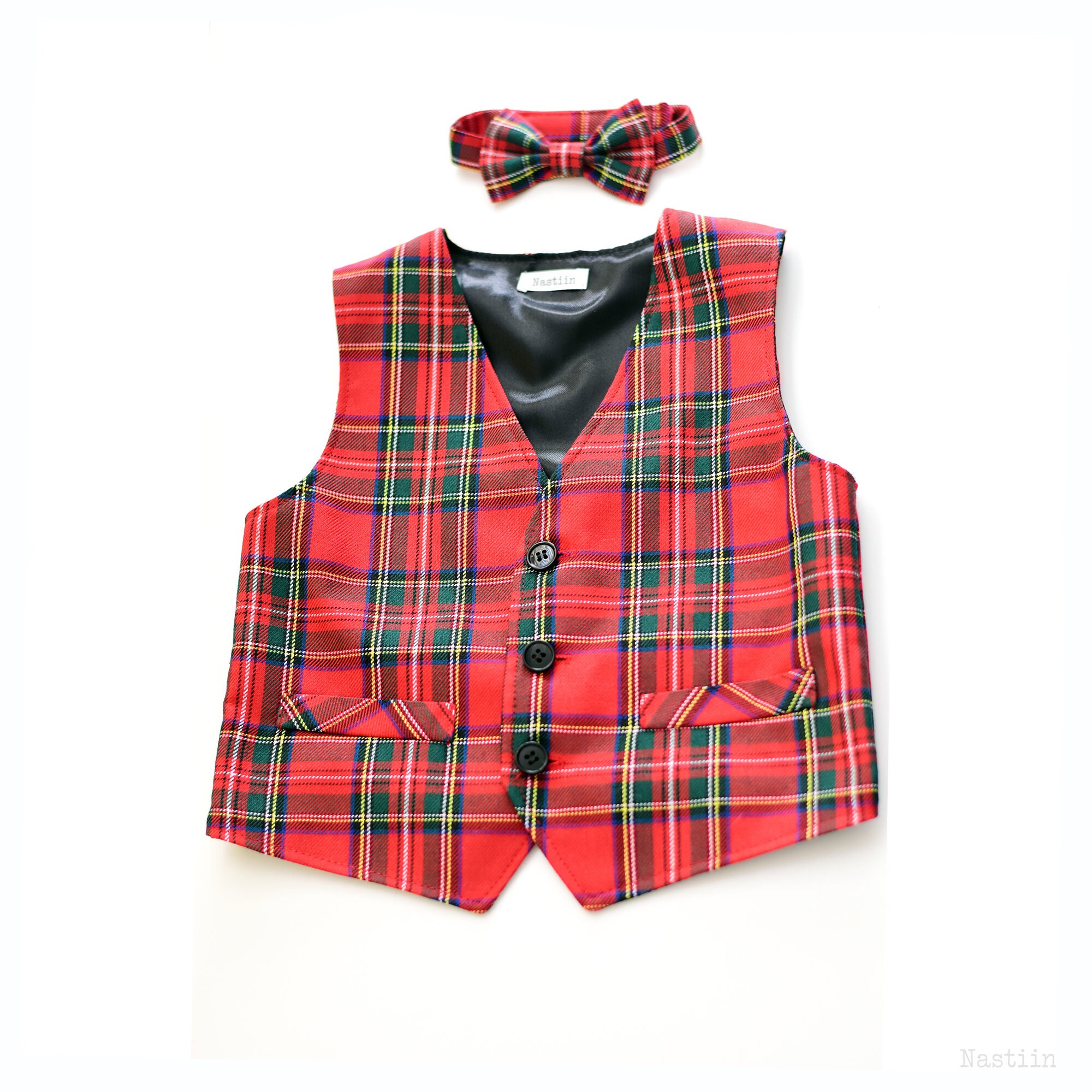 Boys red vest and bow tie Toddler boy vest Baby boy bow tie | Etsy