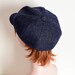 Blue Wool Newsboy Hat, Oversized Cap, Poor Boy Cap for Men and Women ...