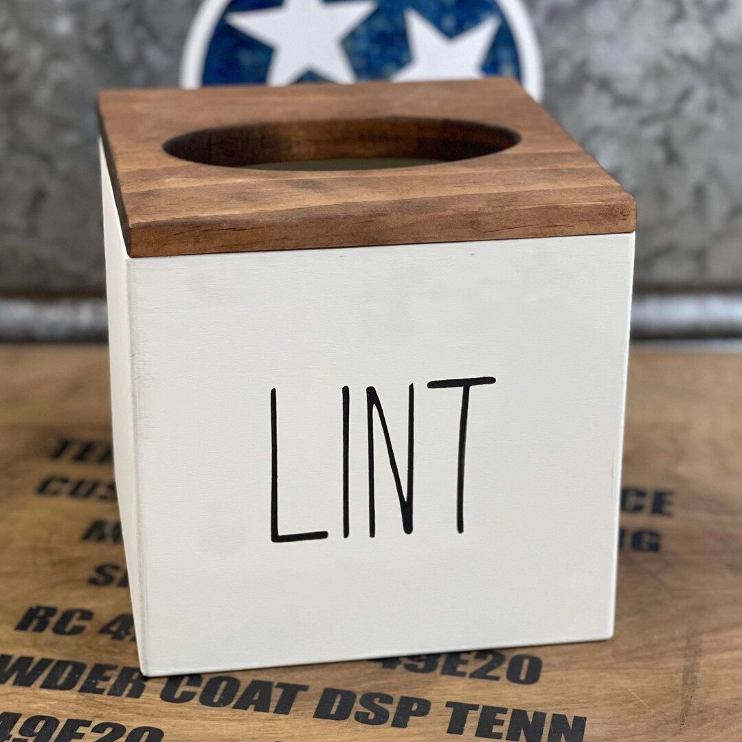 LINT Box Box With Lid Laundry Room Accessory Pairs Well With Rae Dunn ...