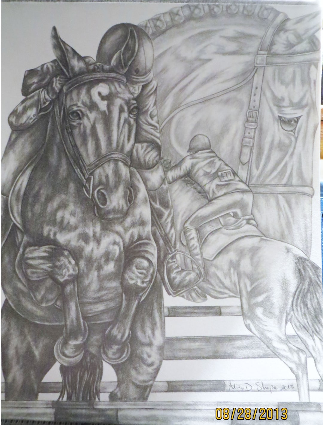 CUSTOM Pencil Drawing of Horses - Etsy