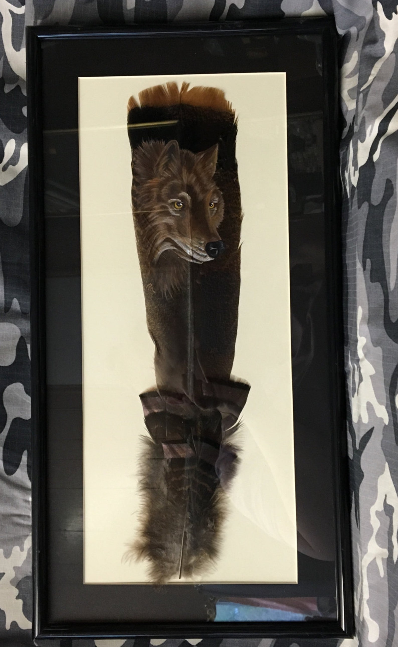 A Beautiful and Realistic Coyote Hand Painted on a Wild - Etsy