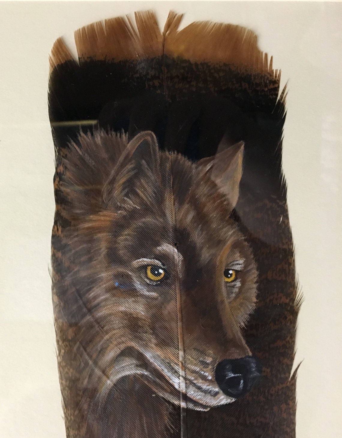 A Beautiful and Realistic Coyote Hand Painted on a Wild Eastern Turkey ...