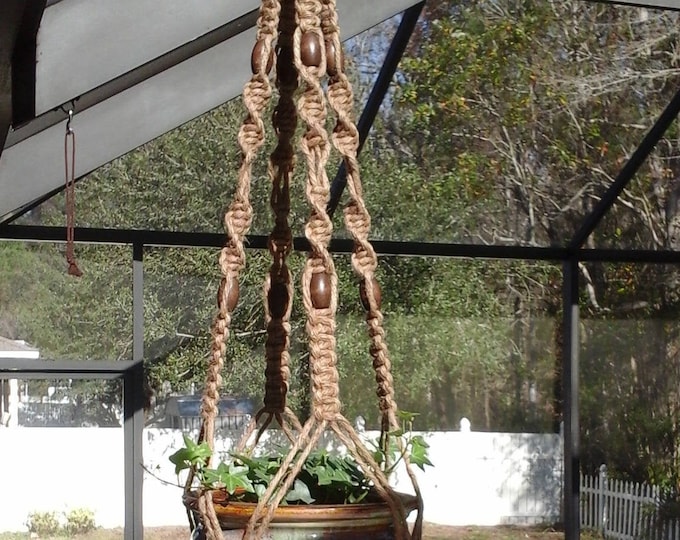 Basic Plant Hanger - 100% Natural Jute - Various Sizes - Macrame ...