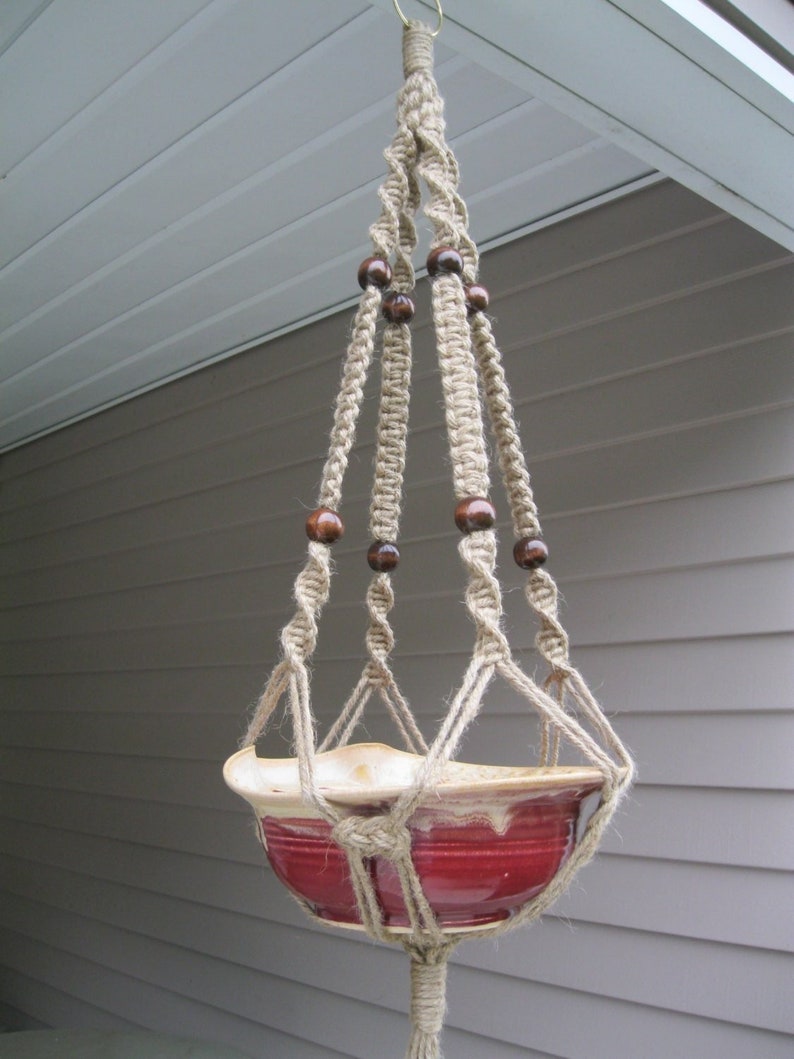 Medium naturally Knotty Macrame' Jute Plant - Etsy