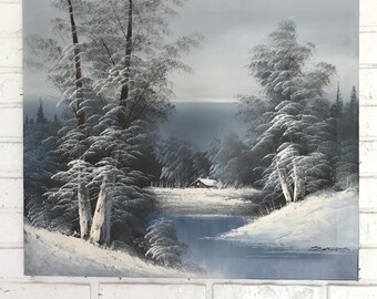Acrylic Winter Scene - Etsy