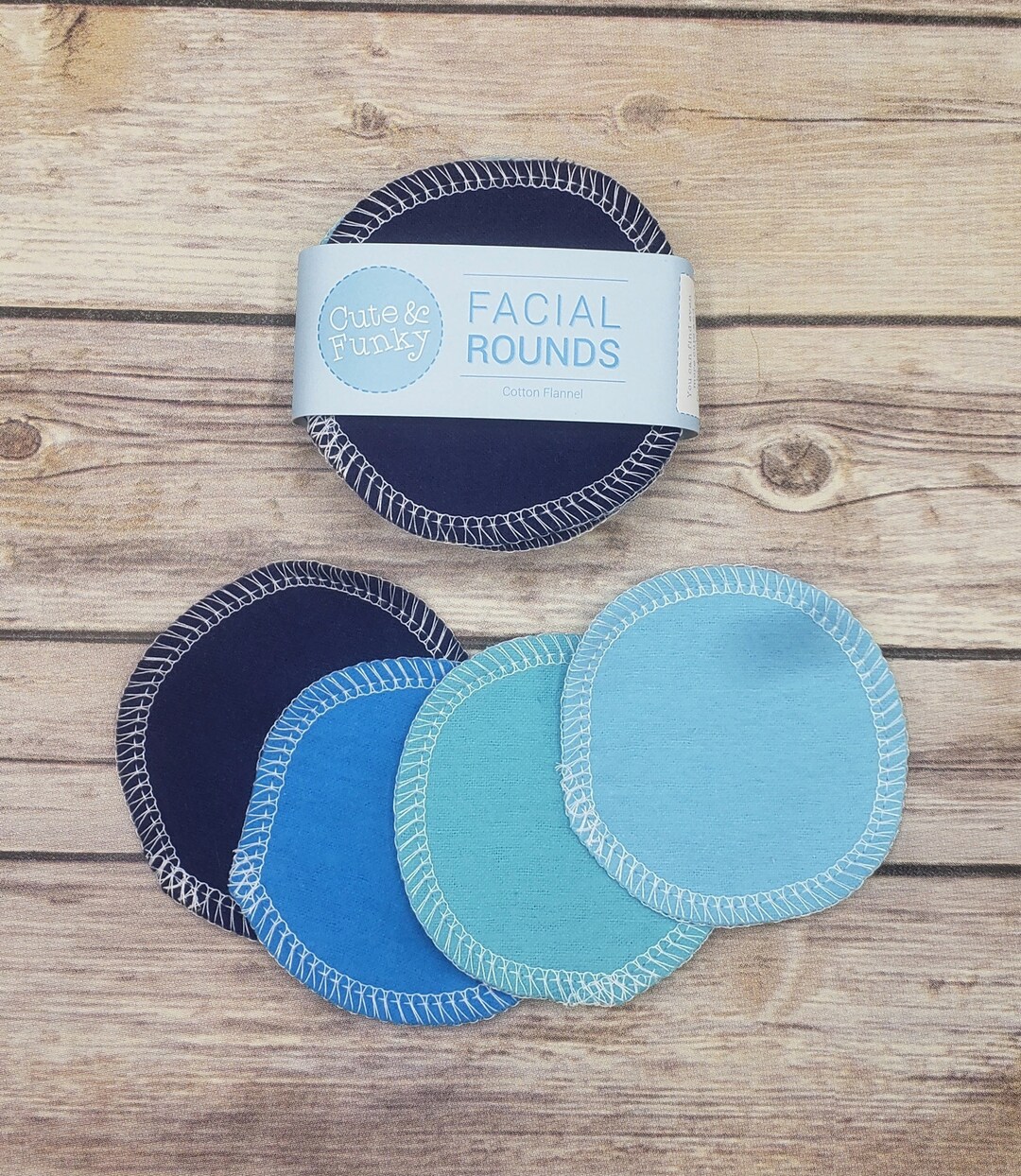 Reusable Cotton Rounds, 20 Blue Variety Makeup Removers, Washable ...