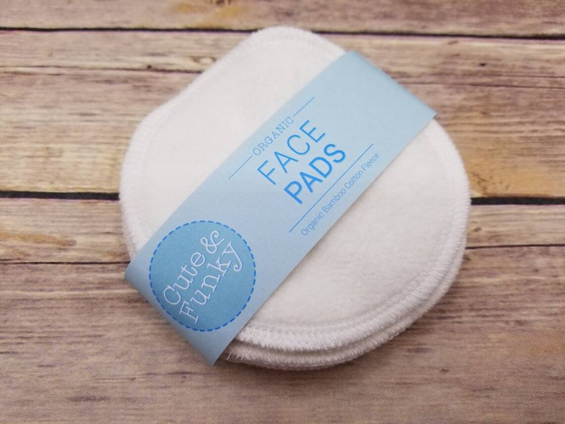 Organic Reusable Face Pads Set of 6 Washable Organic Bamboo | Etsy