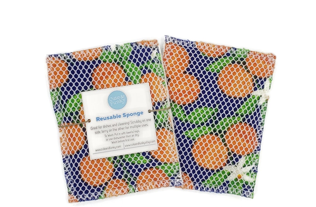 Reusable Kitchen Sponge: Eco Friendly Cloth Scrubber - Etsy