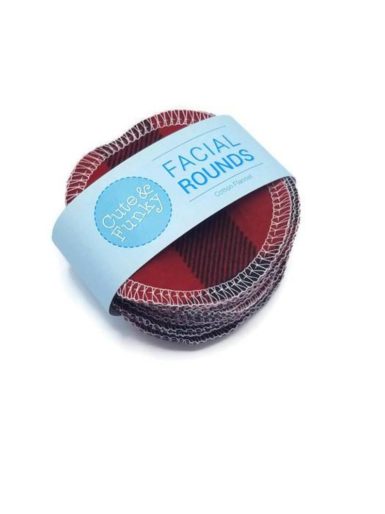 Reusable Cotton Rounds Set of 20 Buffalo Plaid Washable - Etsy
