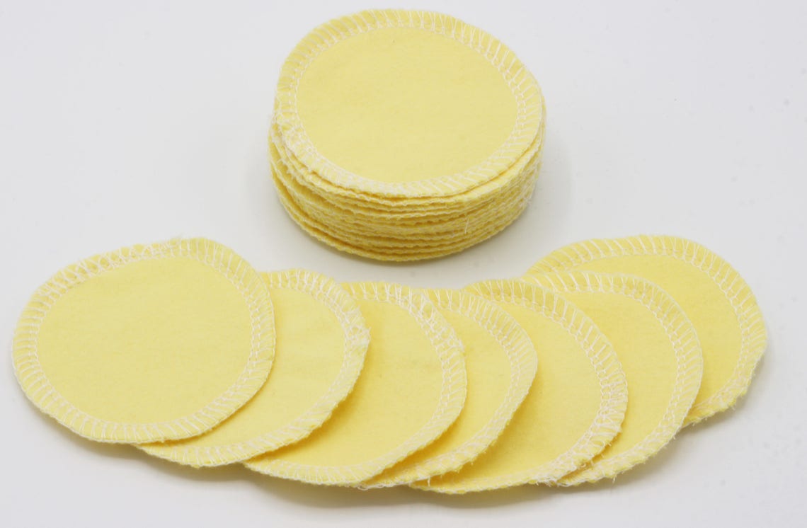 Reusable Cotton Rounds, 20 Butter Yellow Toner Pads - Etsy